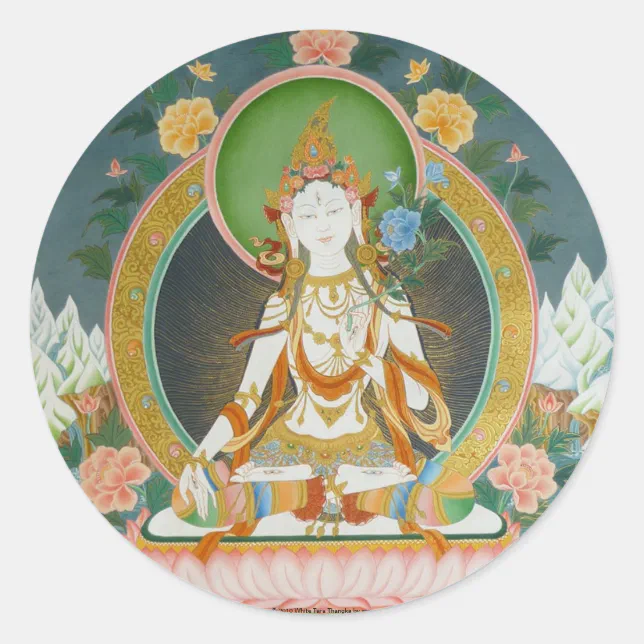 White Tara Stickers | Zazzle