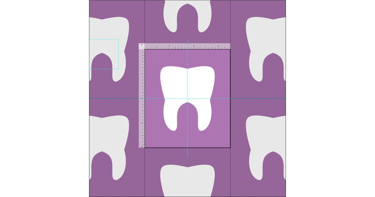 White Teeth On a Purple Background Fabric | Zazzle