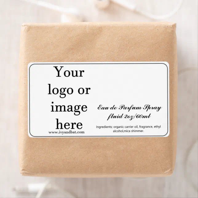 White Template 2oz Size Perfume Spray Bottle Label | Zazzle