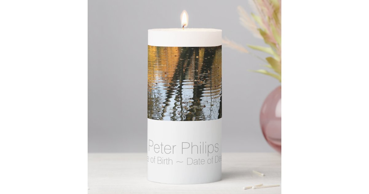 White Template Memorial Candle Add favorite image | Zazzle