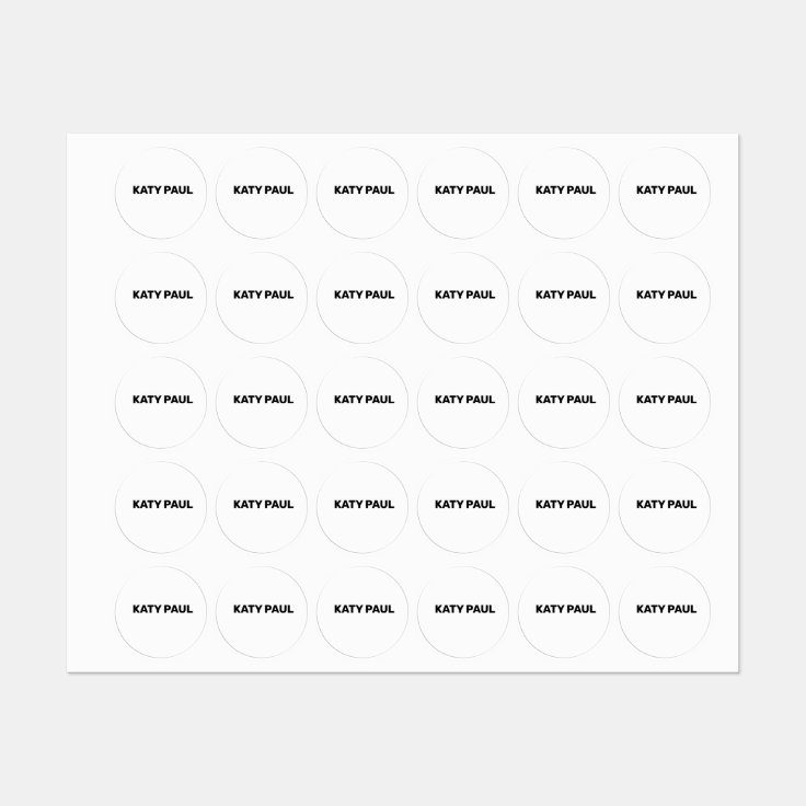 white TEXTURE SIMPLE MINIMAL TEXT STYLE LABEL | Zazzle