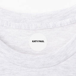 white TEXTURE SIMPLE MINIMAL TEXT STYLE LABEL | Zazzle