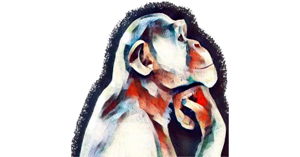 White thinker monkey Poster | Zazzle