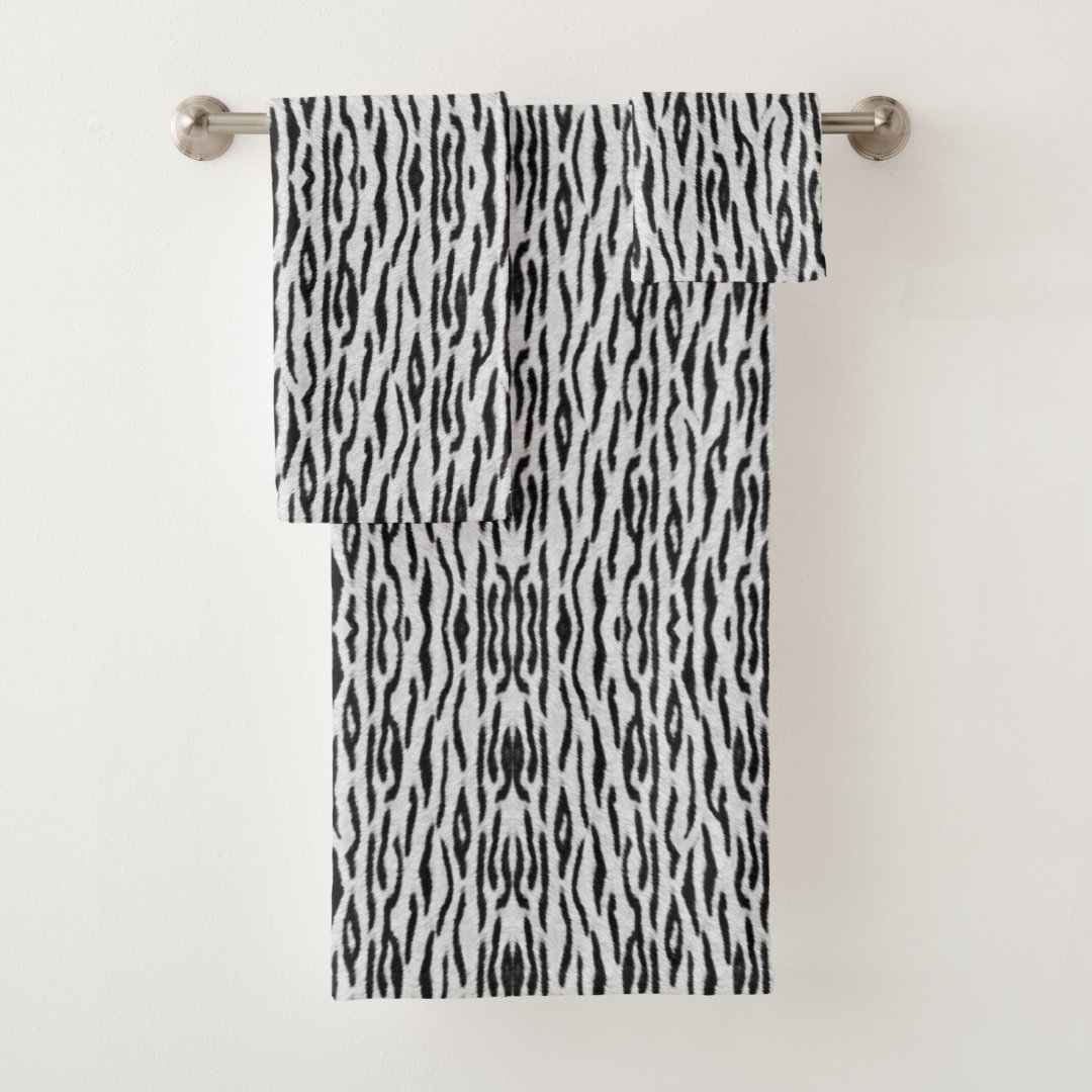 White Tiger Bath Towel Set | Zazzle