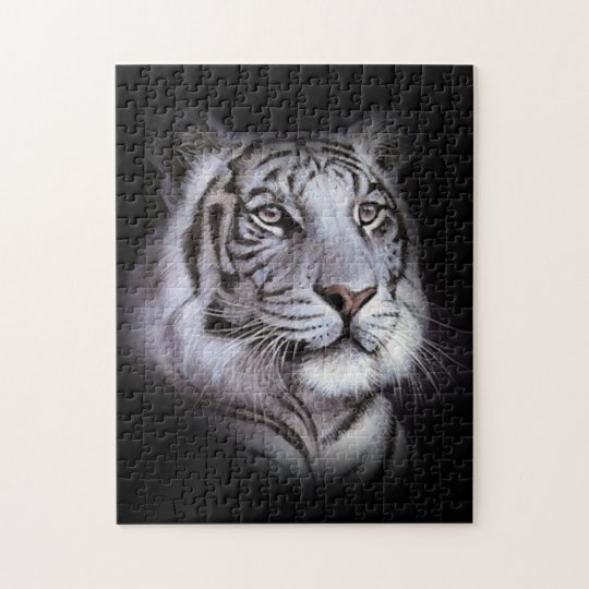 White Tiger Face Jigsaw Puzzle | Zazzle.com