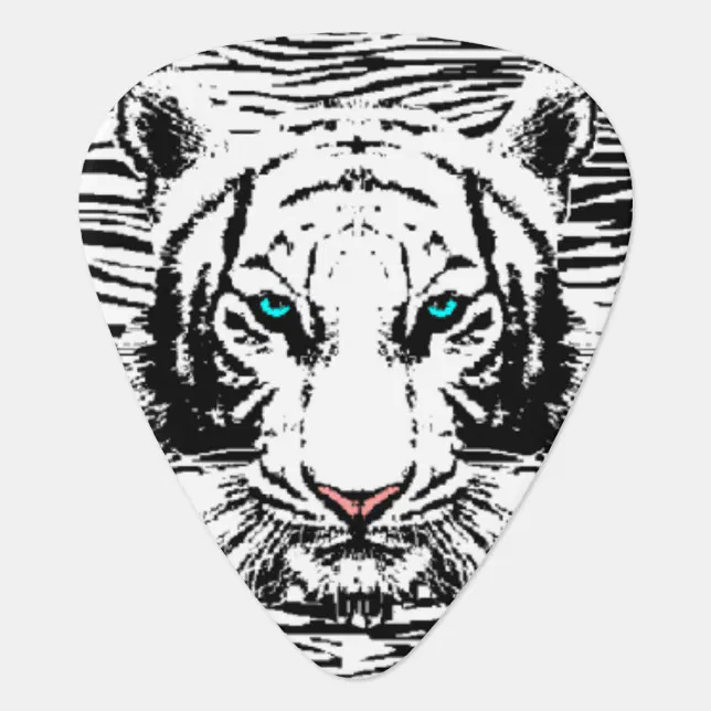 WHITE TIGER GUITAR PICK | Zazzle