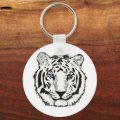 White tiger key chain | Zazzle