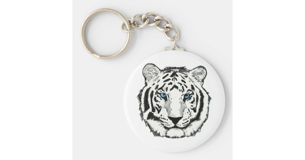 White tiger key chain | Zazzle.com
