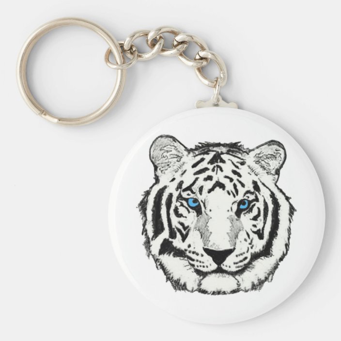 White tiger key chain | Zazzle.com