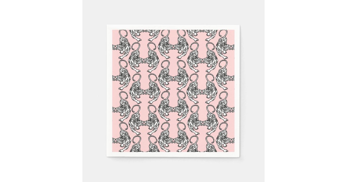 White Tiger Paper Napkins | Zazzle
