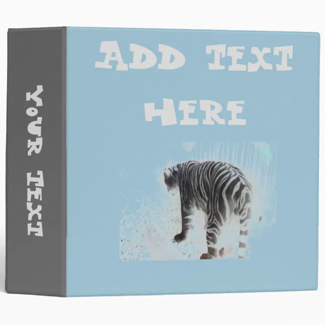 White Tiger Wild Animal Binder | Zazzle