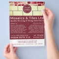White Tiles, Floorer, Tile Installer Advertising Flyer | Zazzle