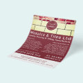 White Tiles, Floorer, Tile Installer Advertising Flyer | Zazzle