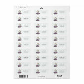 WHITE TIMBER WOOD FLORAL BIRD HOUSE ADDRESS LABEL | Zazzle