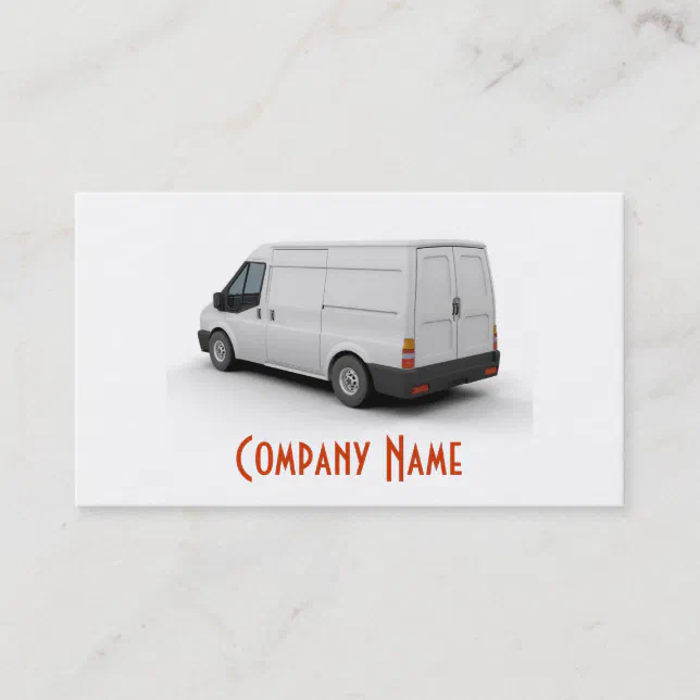 White Transit Van Business Card | Zazzle