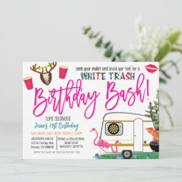 White Trash Bash Invitation | Zazzle