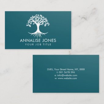 White Tree of life Business Card | Zazzle