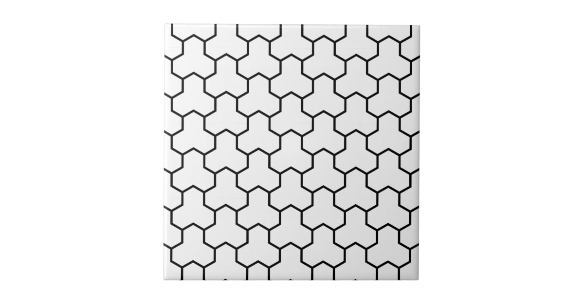 White Tri-Hex Tile | Zazzle