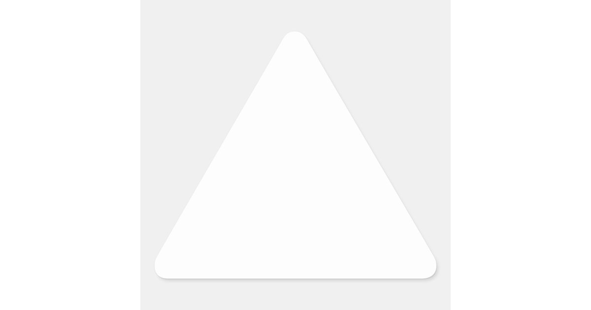White Triangle Sticker | Zazzle