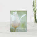 White Tulip Spring Funeral Memorial Sympathy Thank You Card | Zazzle
