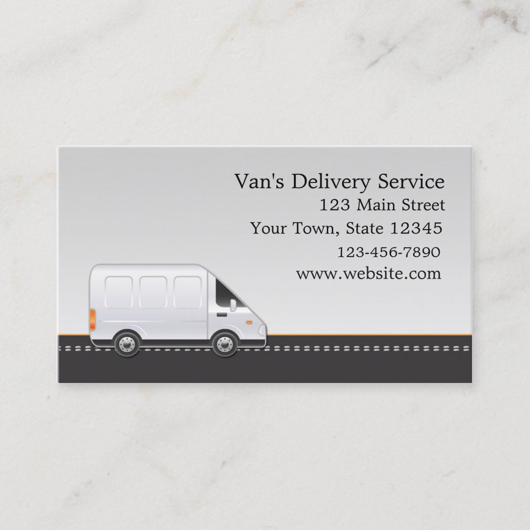 White Van, Delivery Service Business Card | Zazzle