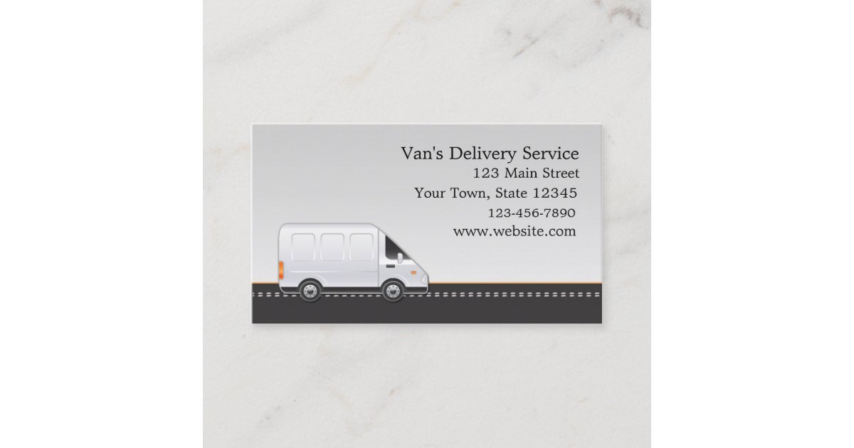 White Van, Delivery Service Business Card | Zazzle