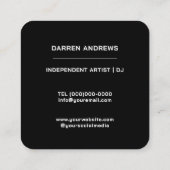 White Vinyl LP | Music QR Code Square Business Card | Zazzle