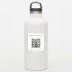 White Vinyl square Business QR code Water Bottle Sticker | Zazzle