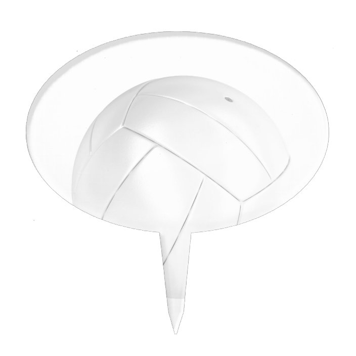 White volleyball ball cake topper | Zazzle.com