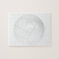 White volleyball ball jigsaw puzzle | Zazzle