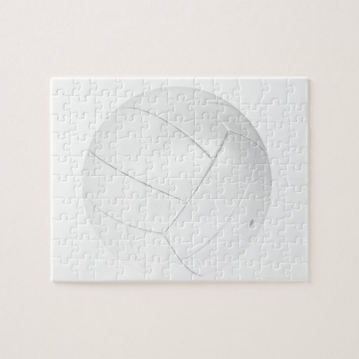 White volleyball ball jigsaw puzzle | Zazzle