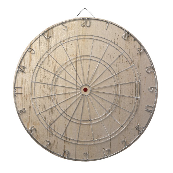 White Washed Textured Wood Grain Dart Board | Zazzle