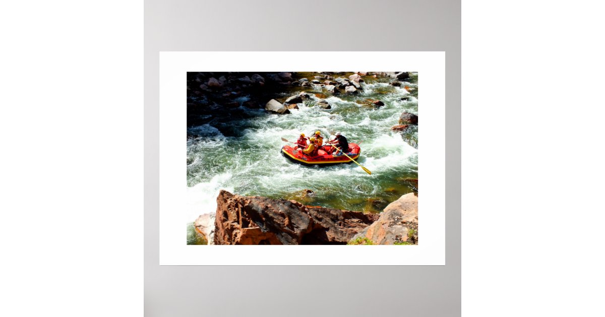 White water rafting poster | Zazzle