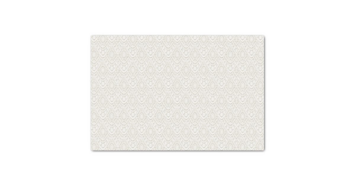 White Wedding Lace Tissue Paper | Zazzle