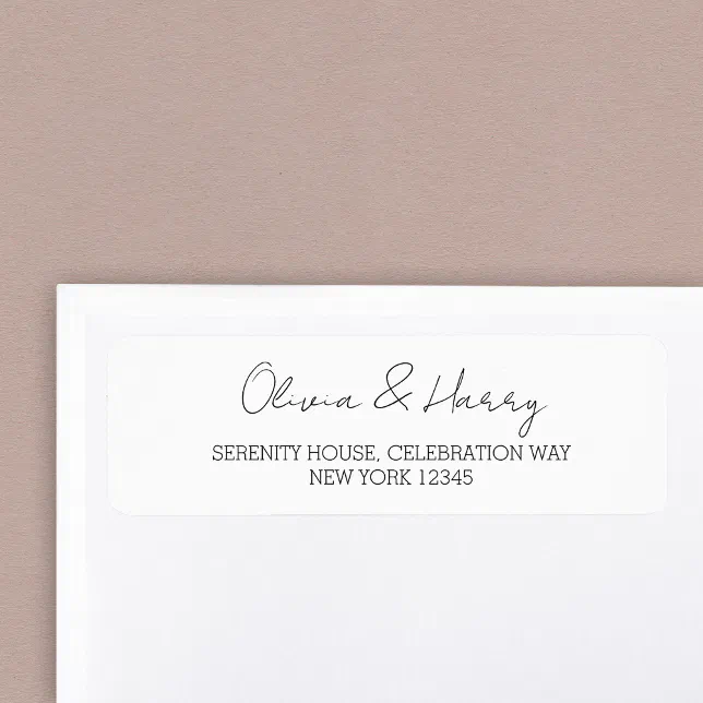 White Wedding Return Address Labels | Zazzle