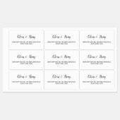 White Wedding Waterproof Return Address Labels | Zazzle
