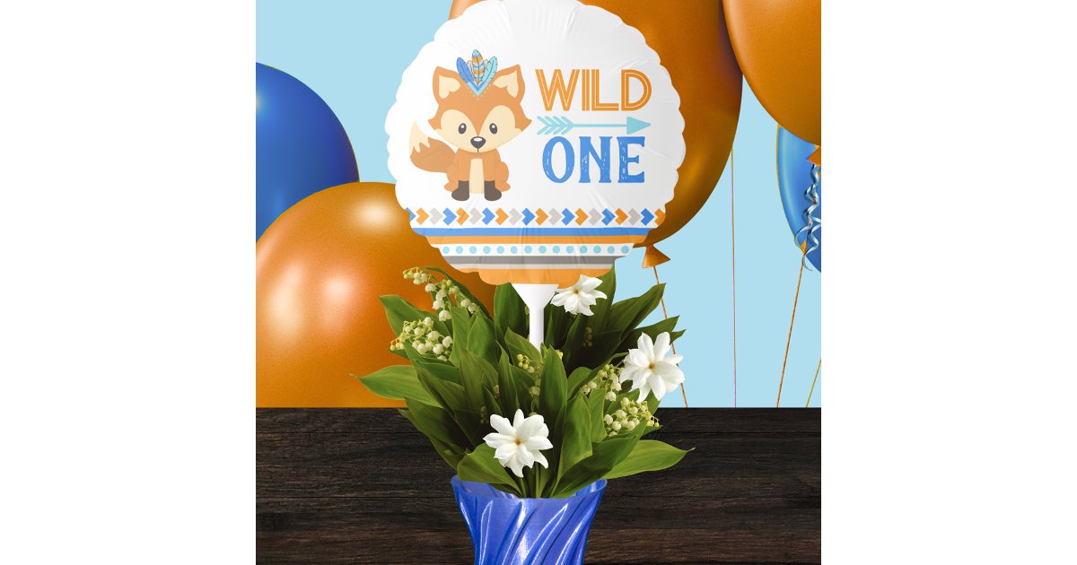 White Wild One Fox Balloon Decoration Centerpiece | Zazzle