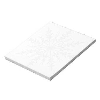 White Winter Snowflake Notepad | Zazzle