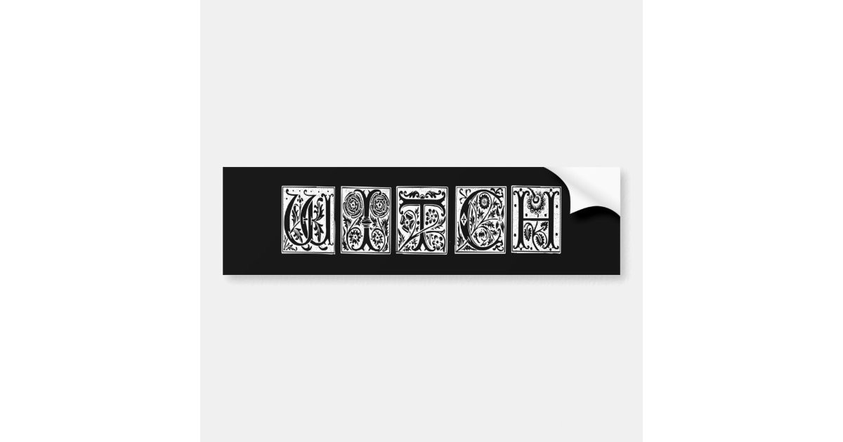 White Witch Bumper Sticker | Zazzle