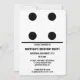 White with Black Dots Domino Custom Party Invitation | Zazzle