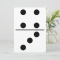 White with Black Dots Domino Custom Party Invitation | Zazzle