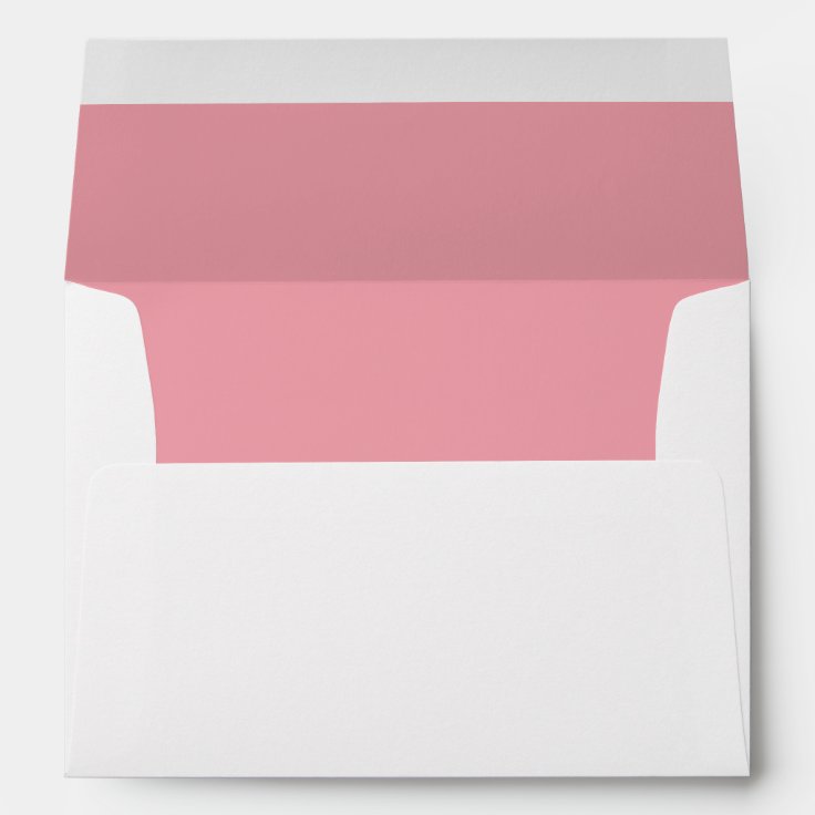 White with Pink Inside | A7 Envelopes | Zazzle