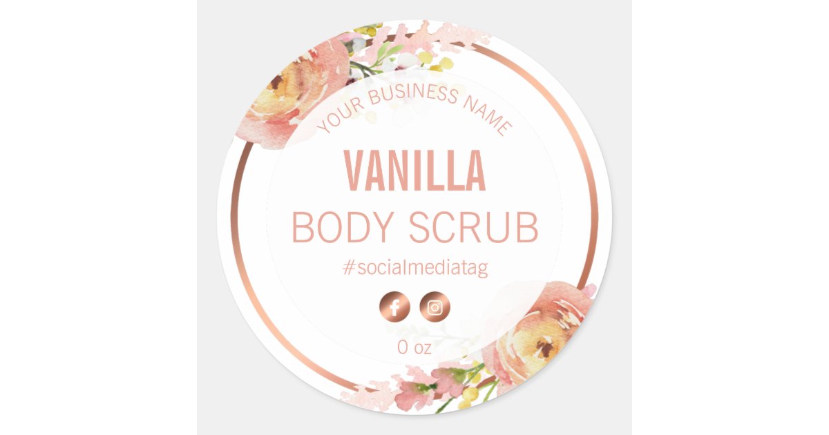 White With Pink Spring Flowers Product Labels | Zazzle