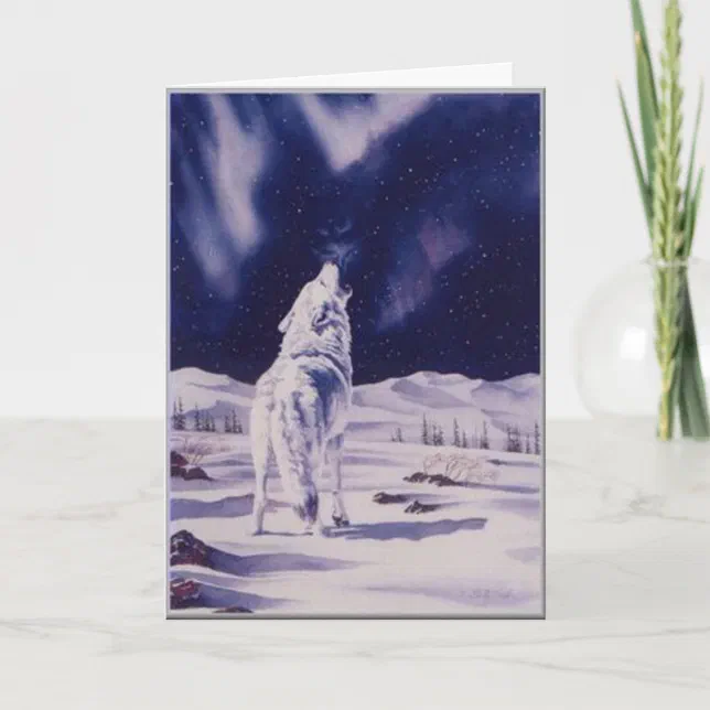 White Wolf card | Zazzle