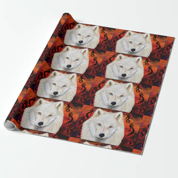 White Wolf Wrapping Paper | Zazzle