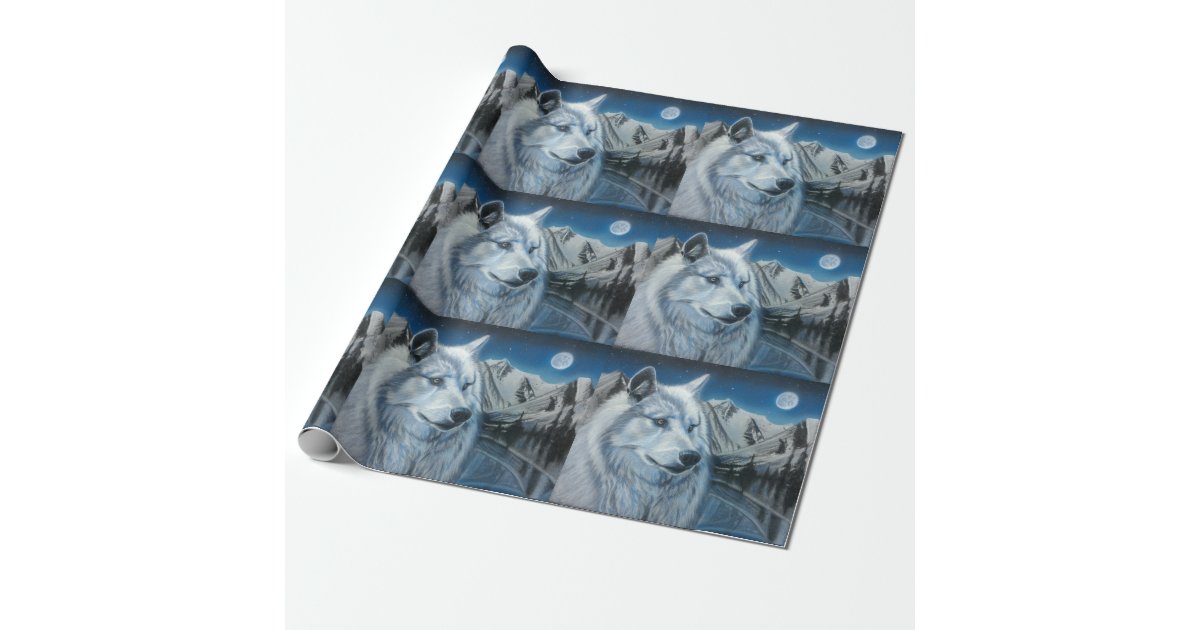 White Wolf Wrapping Paper | Zazzle