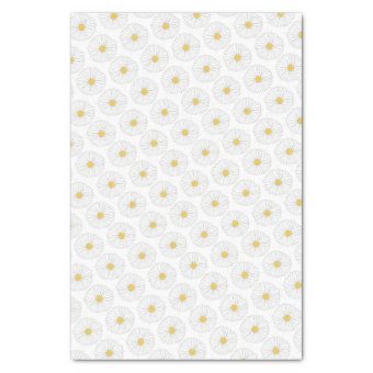 White Yellow Daisy Flower Floral Garden Party Tissue Paper | Zazzle