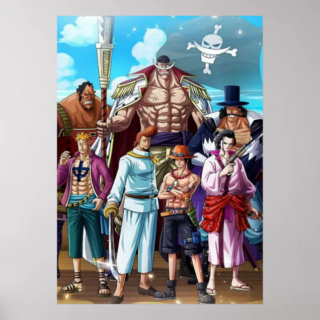 Whitebeard crew poster | Zazzle