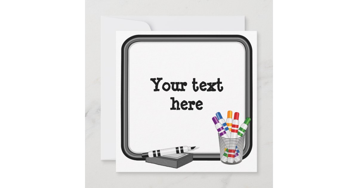 Whiteboard Cards, Customize your text | Zazzle