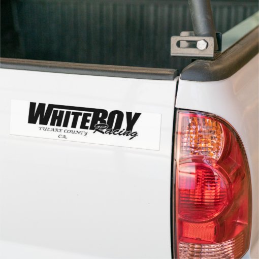WhiteBoy Racing Bumper Sticker | Zazzle